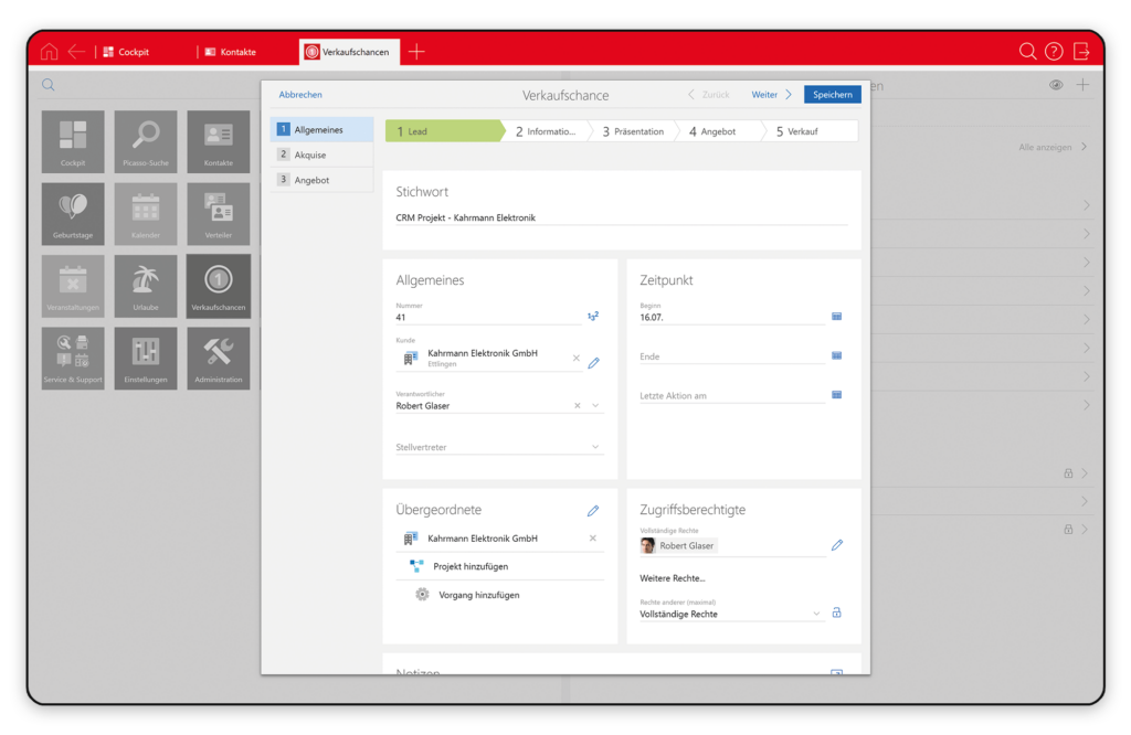 CRM für den Vertrieb - Sales mit CAS genesisWorld