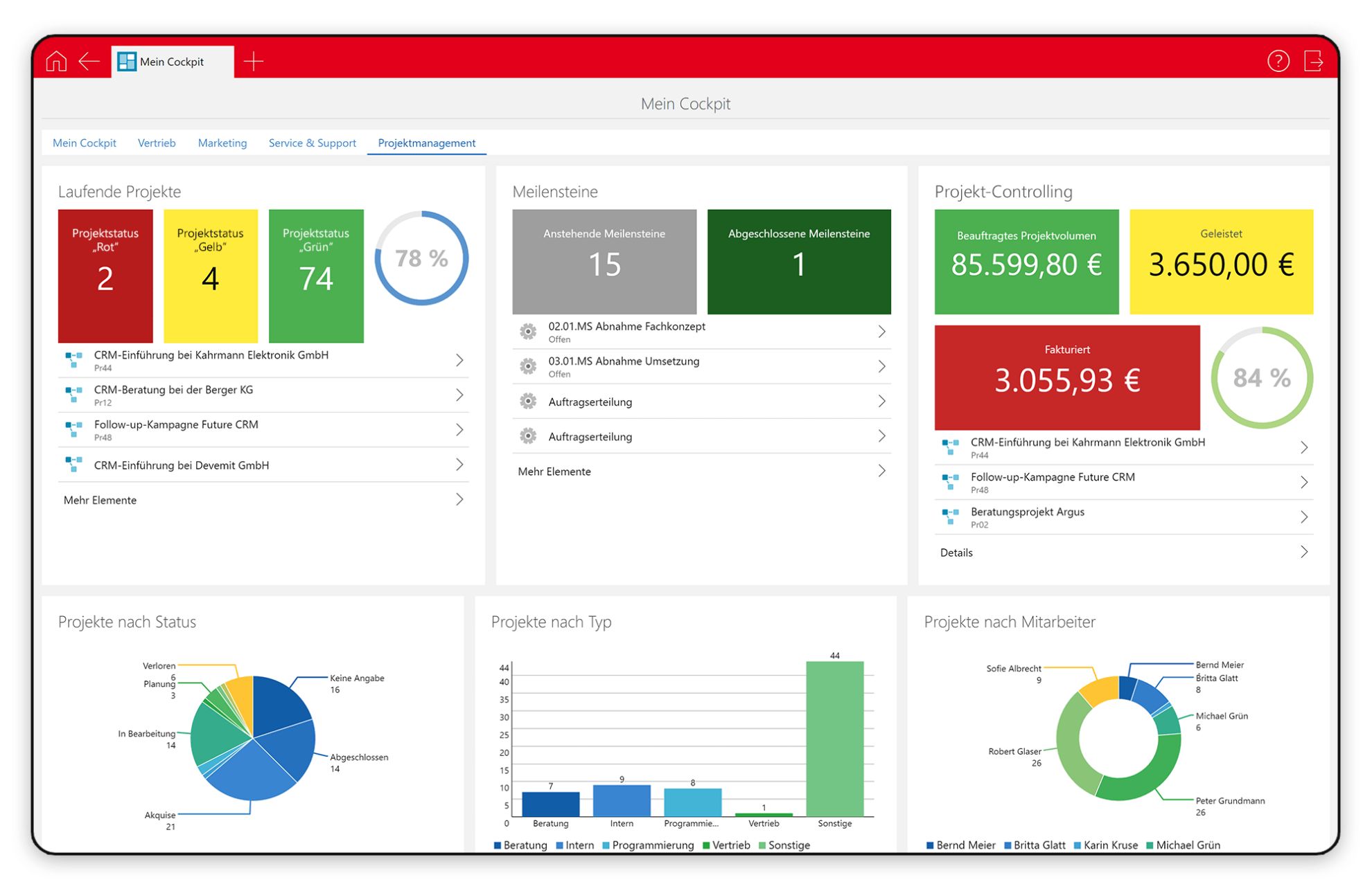 Einfaches Projektmanagement mit dem CRM CAS genesisWorld